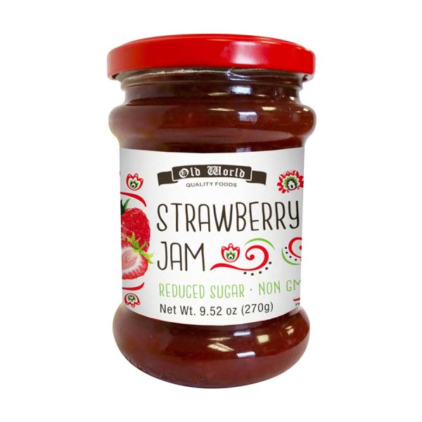 Old World Strawberry Fruit Jam, 9.52 oz Jar, Case of 6 - Old World ...