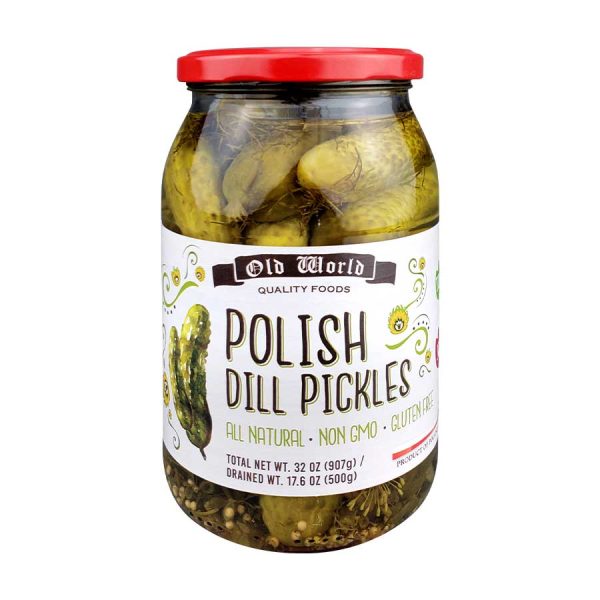 Polish Dill Pickles, 32 oz - Old World Quality Foods