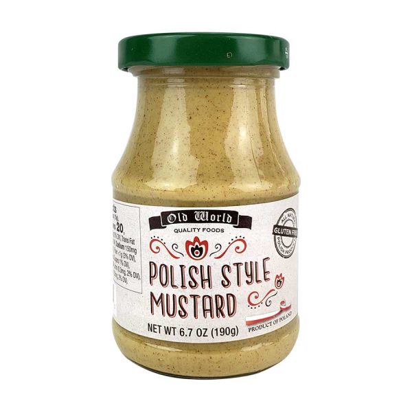 Old World Polish Style Mustard, 6.7 oz, Case of 6 - Old World Quality Foods