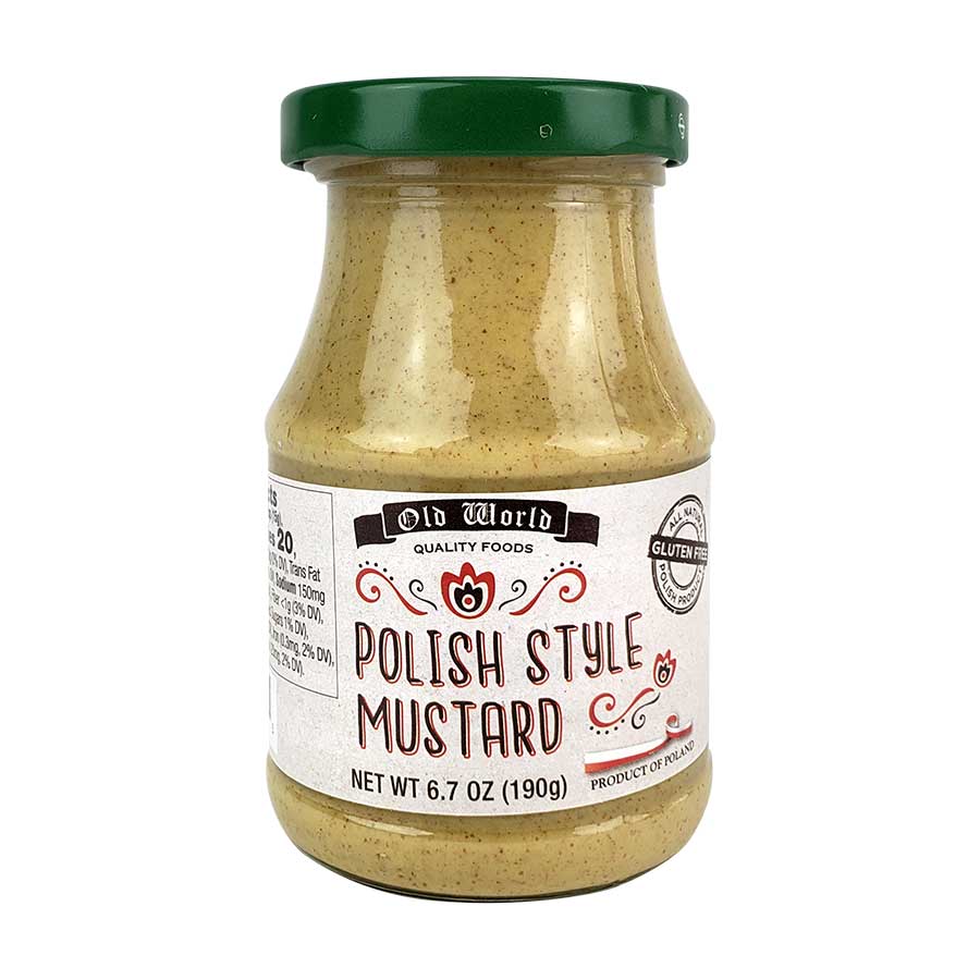 Old World Polish Style Mustard, 6.7 oz, Case of 6 - Old World Quality Foods