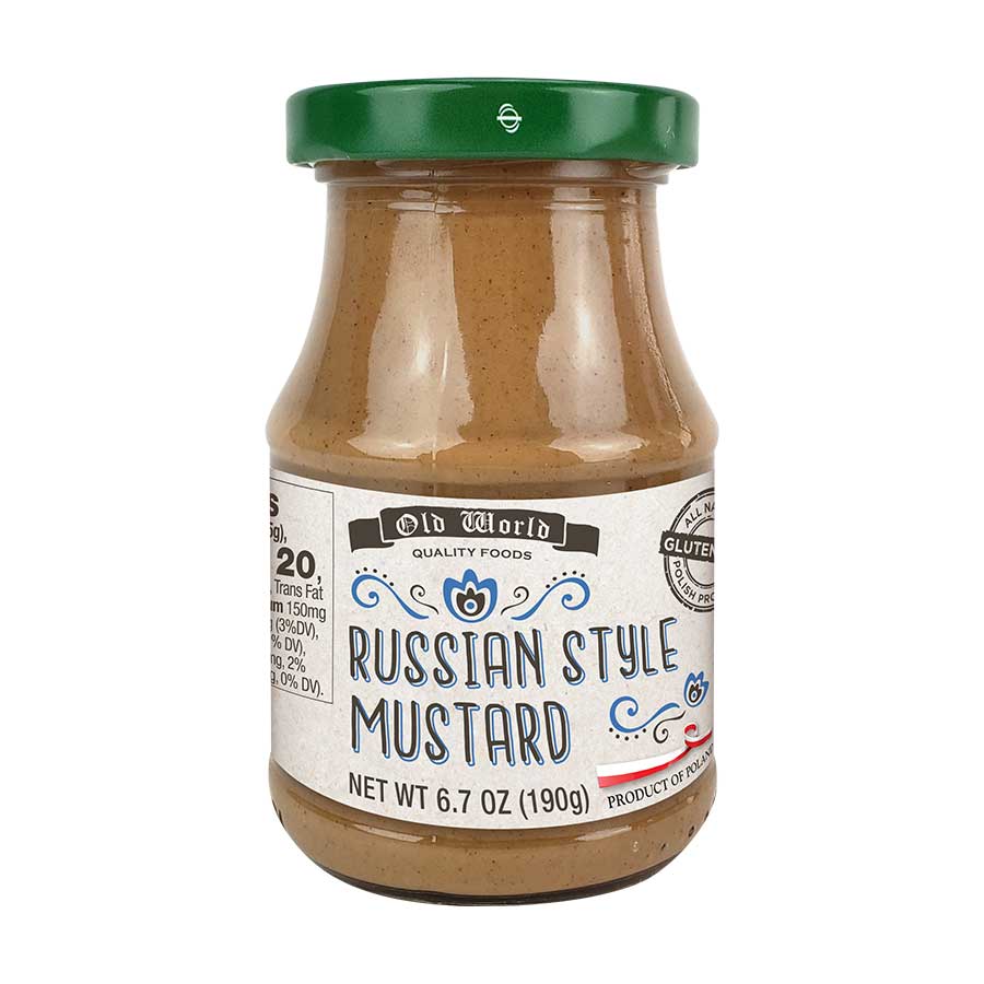 Old World Russian Style Mustard, 6.7 oz, Case of 6 - Old World Quality ...