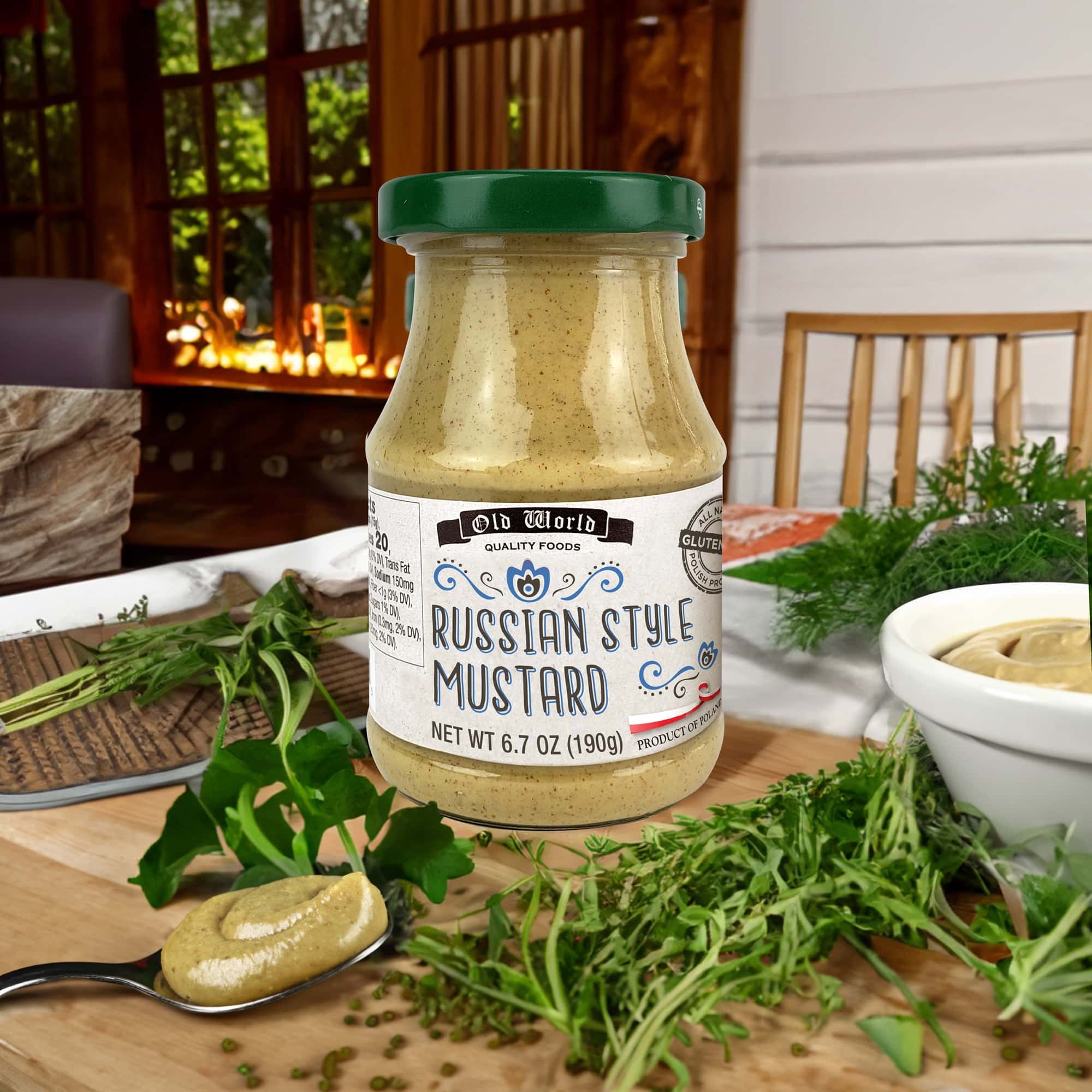 Old World Russian Style Mustard, 6.7 oz, Case of 6 - Old World Quality ...