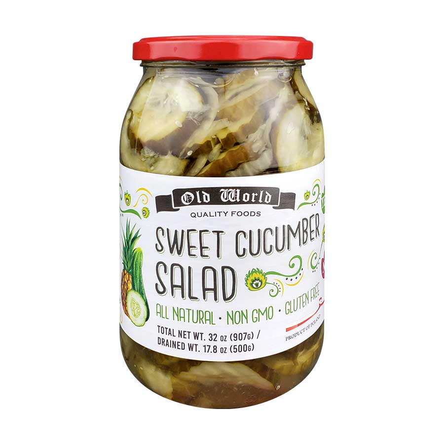 Sweet Cucumber Salad, 32 Oz - Old World Quality Foods