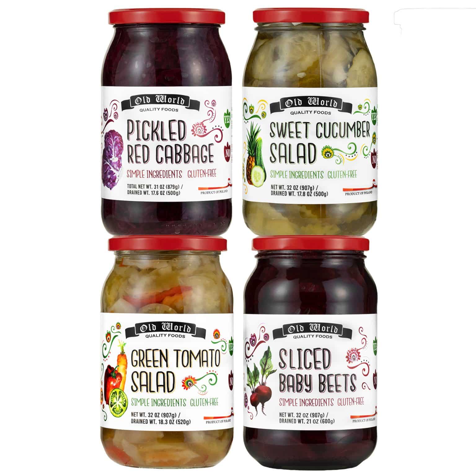 Beets Lover Set - Four 32 Oz Jars of Beets Includes Sliced Baby Beets ...