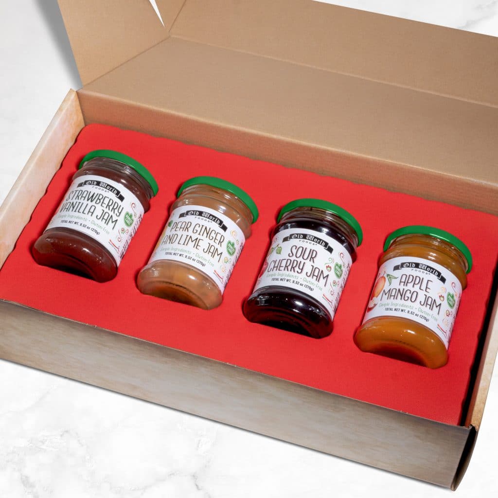 European Fruit Jam Sampler Set – 4 Flavors – Old World Quality Foods